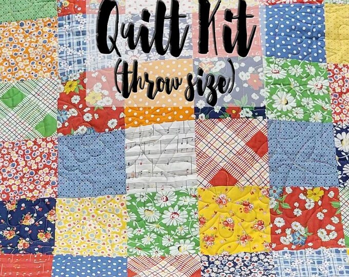 Easy Quilt Kit, Beginner Quilt Kit, Pre Cut Quilt Kit, Charm Pack Quilt ...