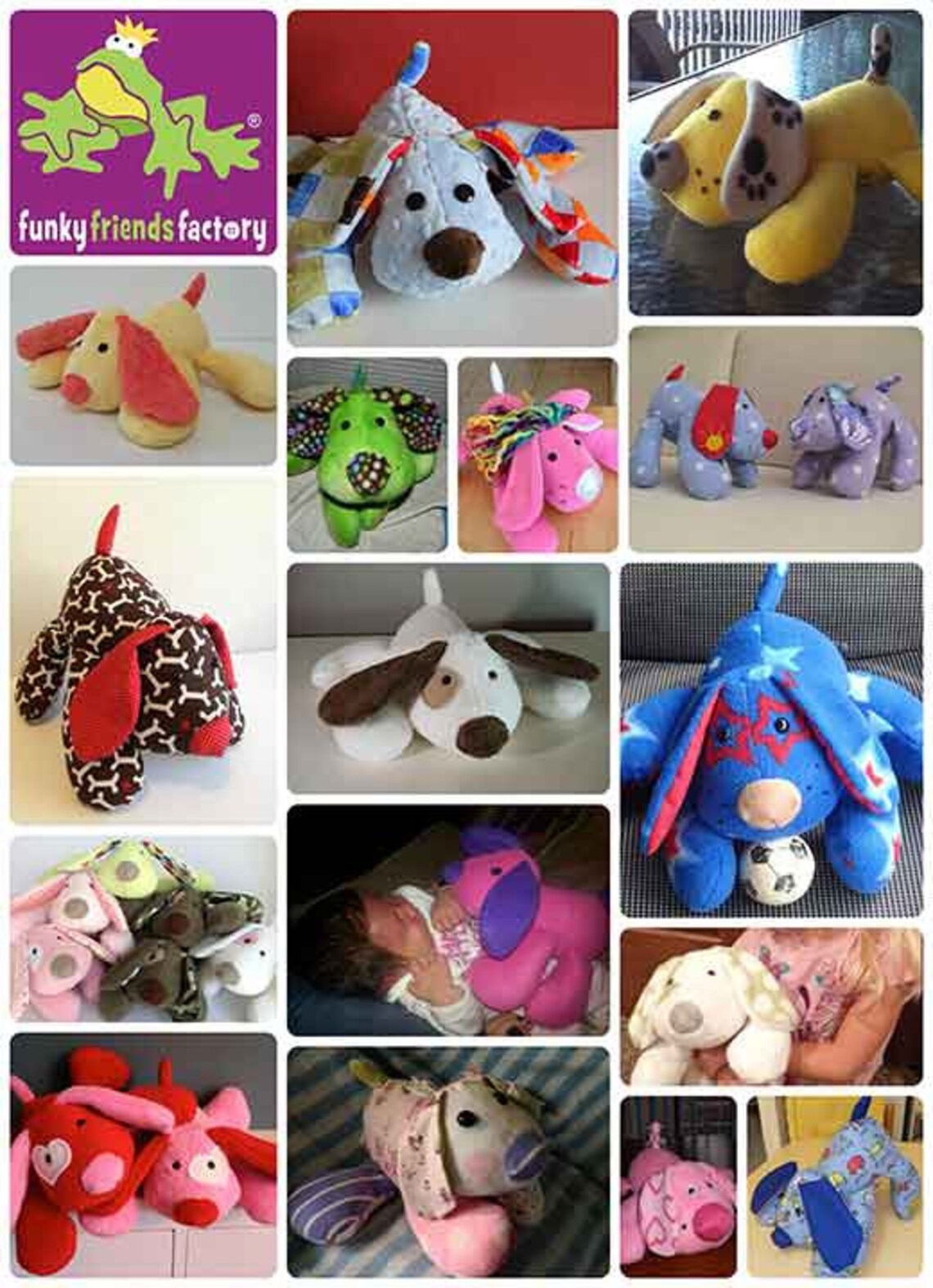 Funky Friends Factory Stuffed Animal Pattern Stuffie - Etsy