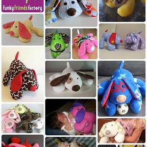 Funky Friends Factory, Stuffed Animal Pattern, Stuffie Pattern, Pauline ...