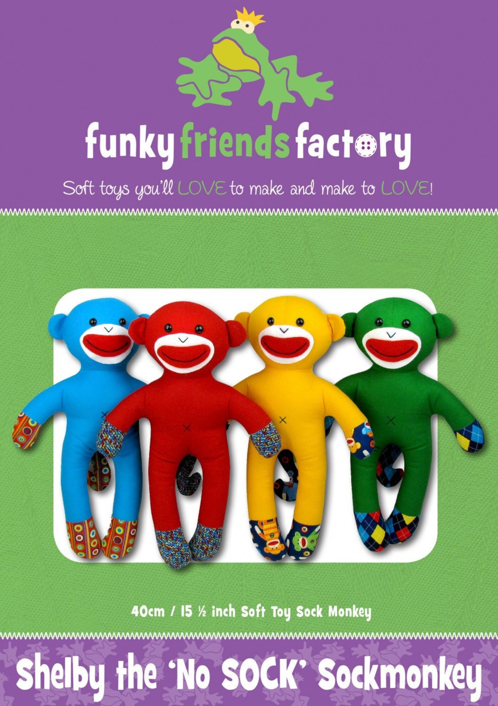Funky Friends Factory, Stuffed Animal Pattern, Stuffie Pattern, Pauline ...