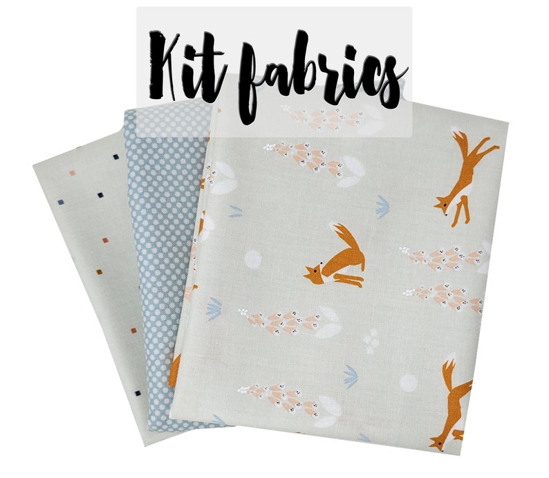 Woodland Fox Print Baby Quilt Meander Quilt Kit Easy Quilt - Etsy