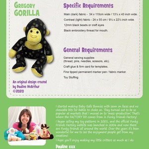 Funky Friends Factory, Stuffed Animal Pattern, Stuffie Pattern, Pauline ...