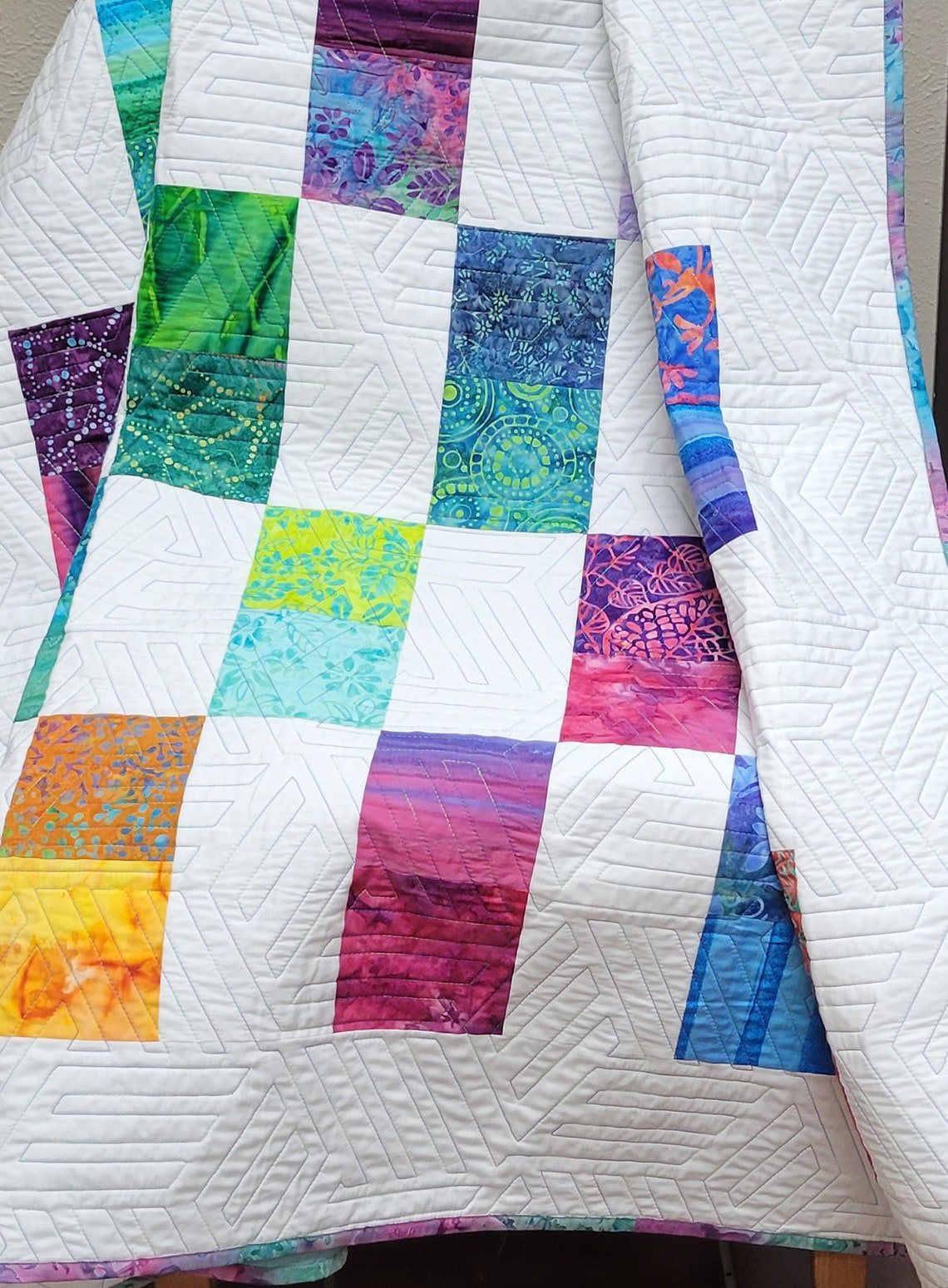 Easy Quilt Kit, Beginner Quilt Kit, Throw Quilt Kit, Patchwork Quilt ...