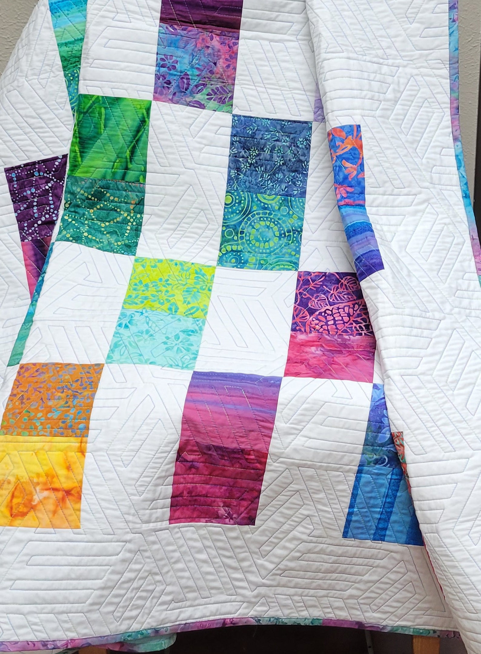 Easy Quilt Kit, Beginner Quilt Kit, Throw Quilt Kit, Patchwork Quilt ...