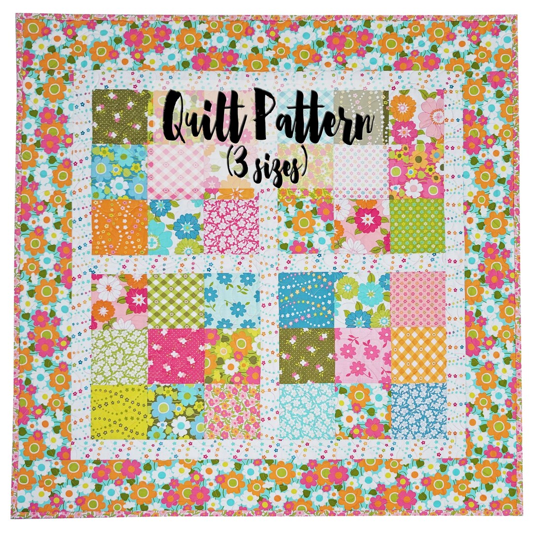 Digital Charm Pack Quilt Pattern, Beginner Quilt Pattern, Easy Quilt ...