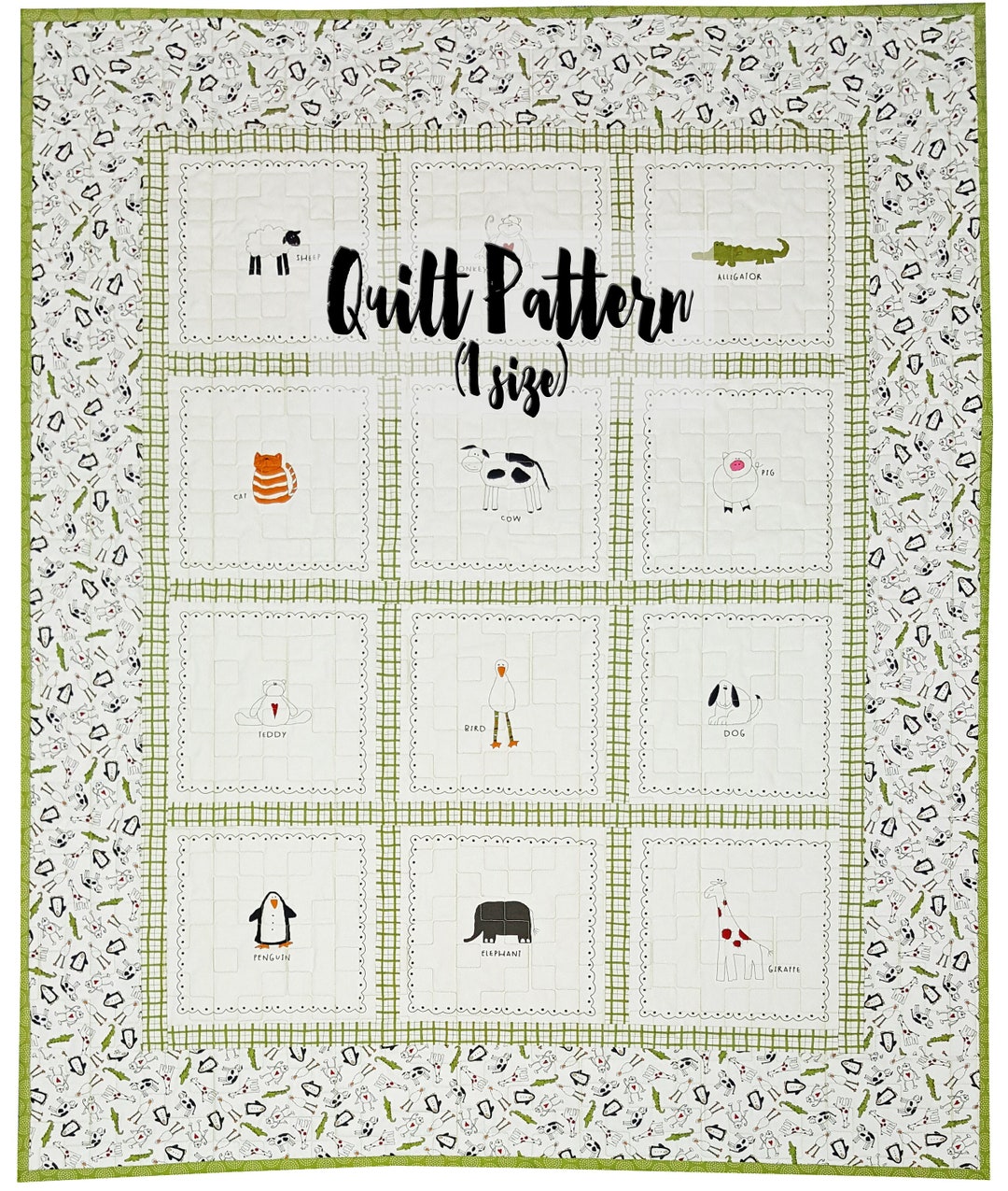 Digital Quilt Pattern, Panel Quilt Pattern, Beginner Quilt Pattern ...