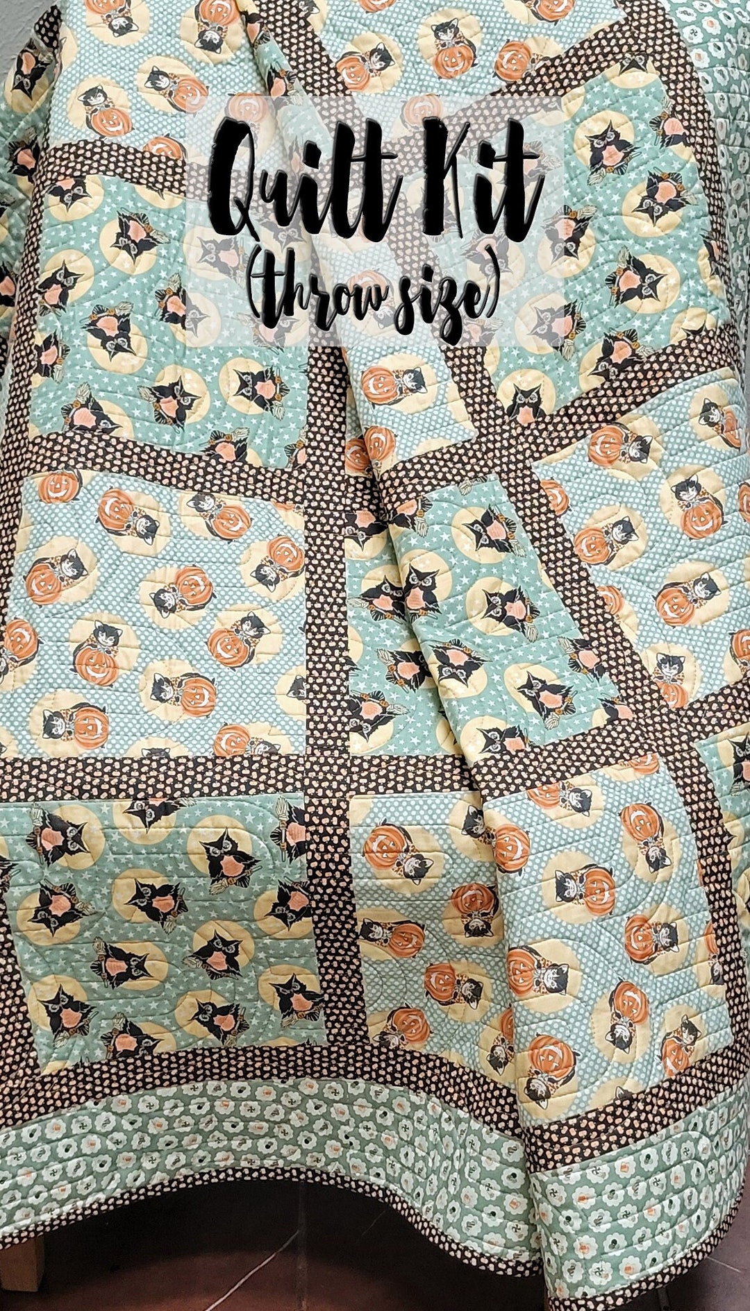 Easy Quilt Kit, Beginner Quilt Kit, Throw Quilt Kit, Patchwork Quilt ...