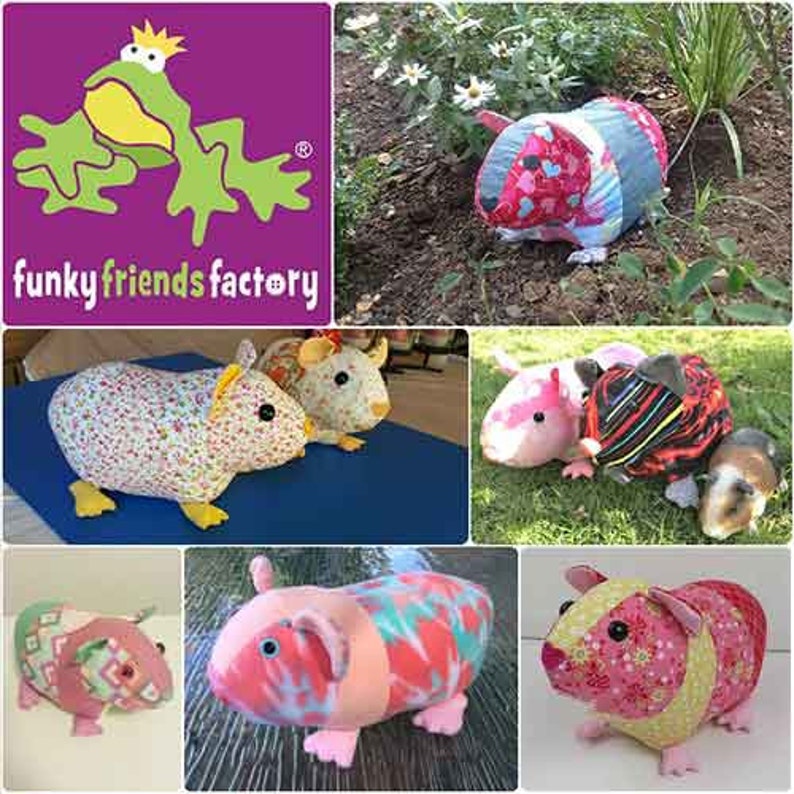 Funky Friends Factory, Stuffed Animal Pattern, Stuffie Pattern, Pauline ...