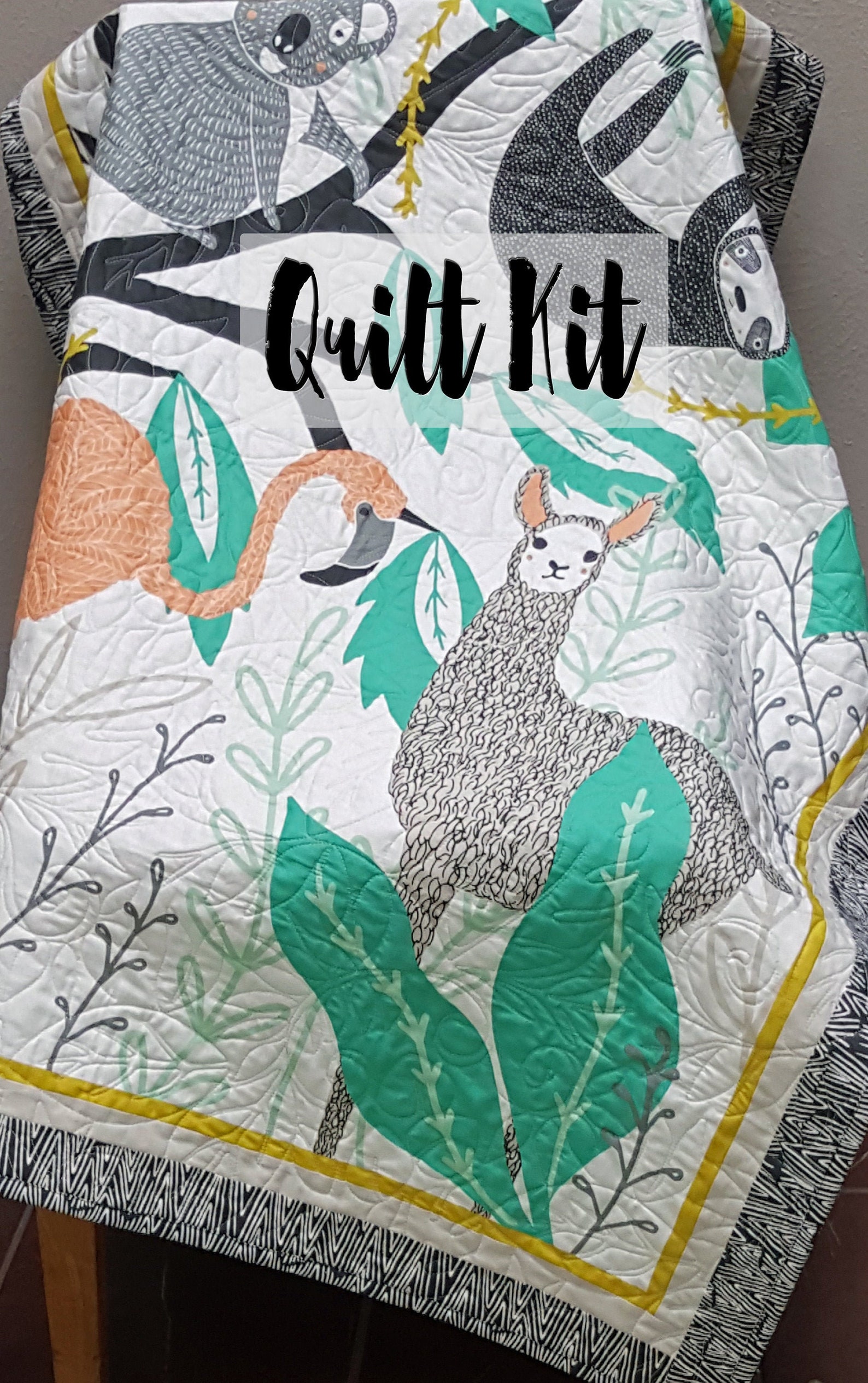 Easy Baby Quilt Kit Beginner Quilt Kit Zoology Quilt Kit | Etsy