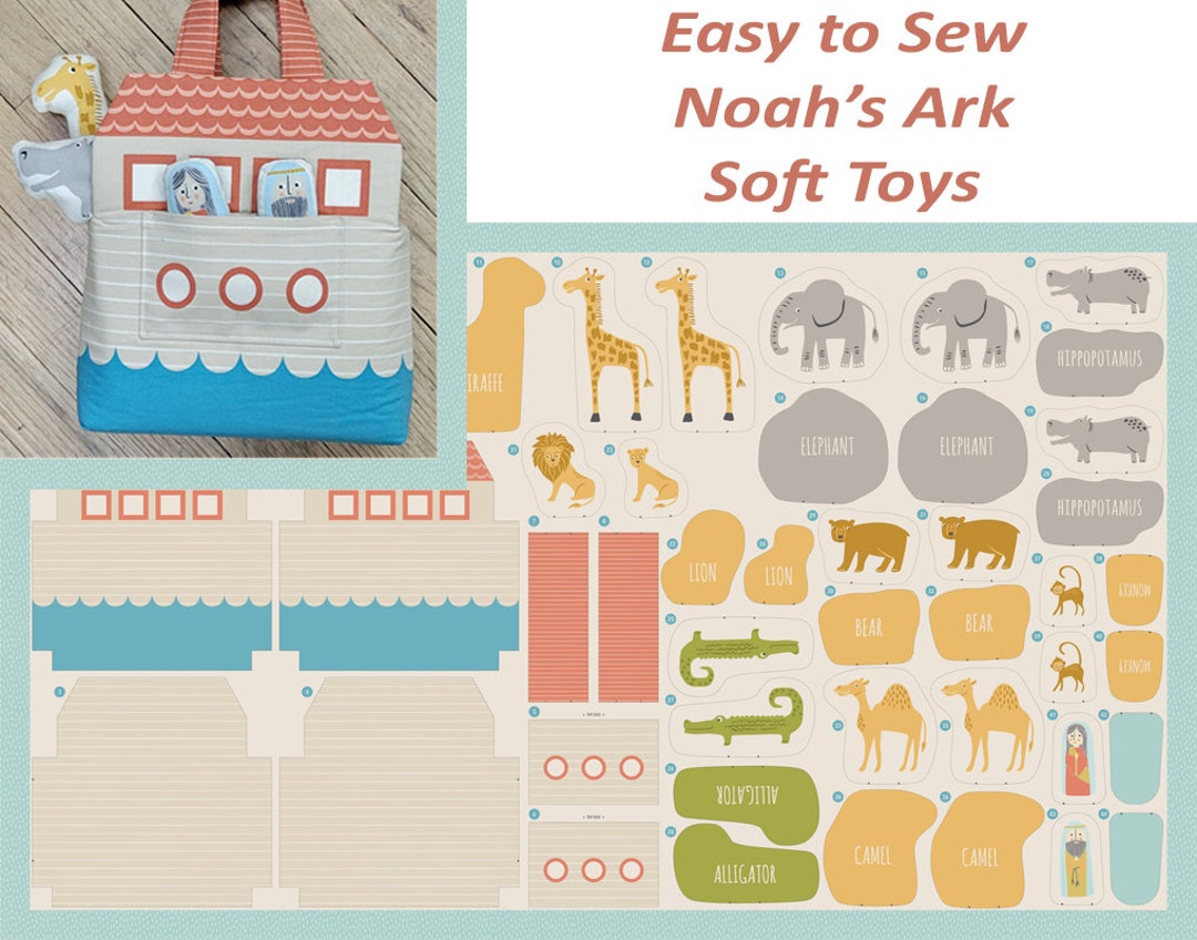 Noah's Ark Activity Panel, Moda Noah's Ark Panel, Noah's Ark Stuffie ...