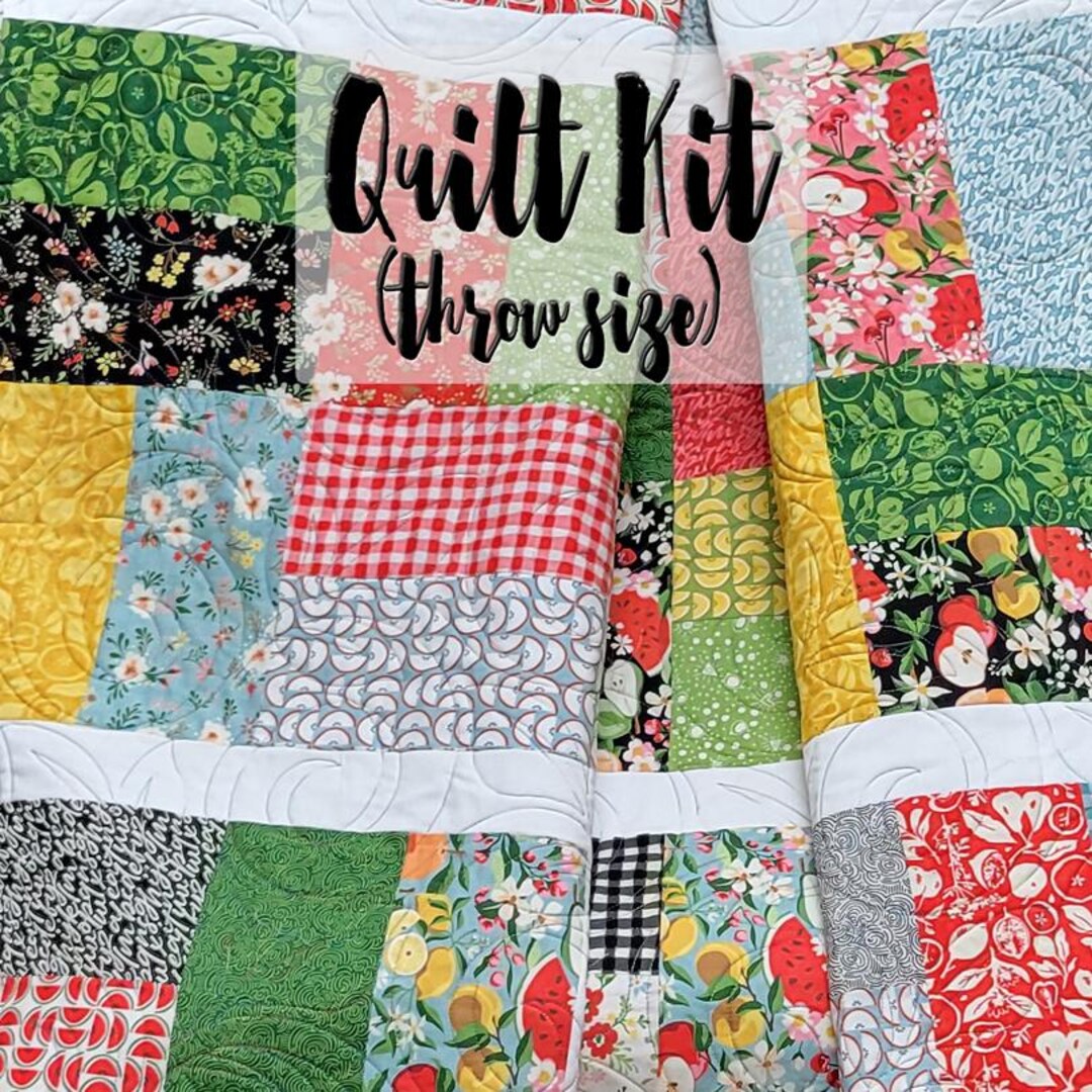 Layer Cake Quilt Kit, Easy Quilt Kit, Beginner Quilt Kit, Throw Size ...