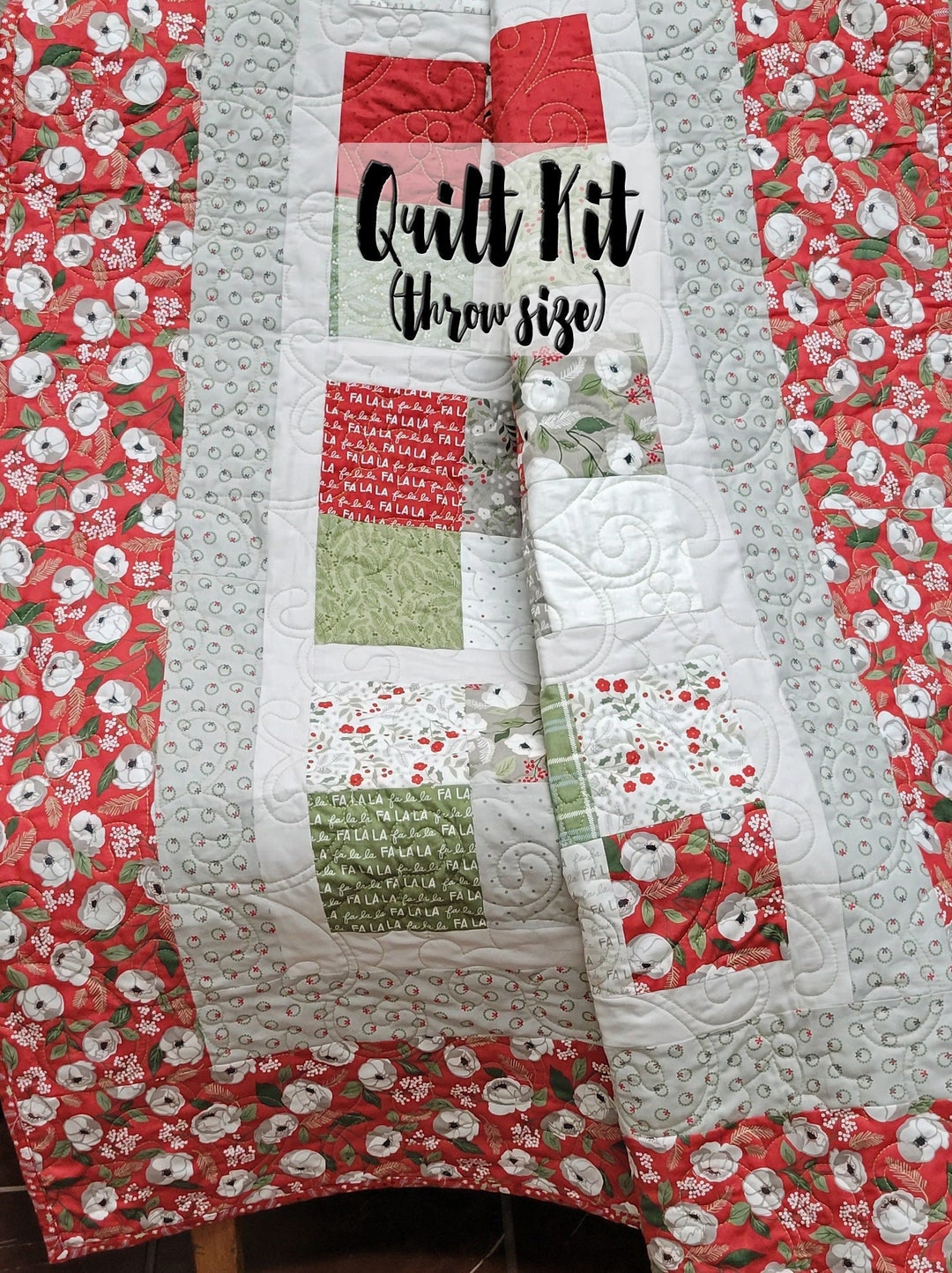 Easy Quilt Kit, Beginner Quilt Kit, Throw Quilt Kit, Patchwork Quilt ...