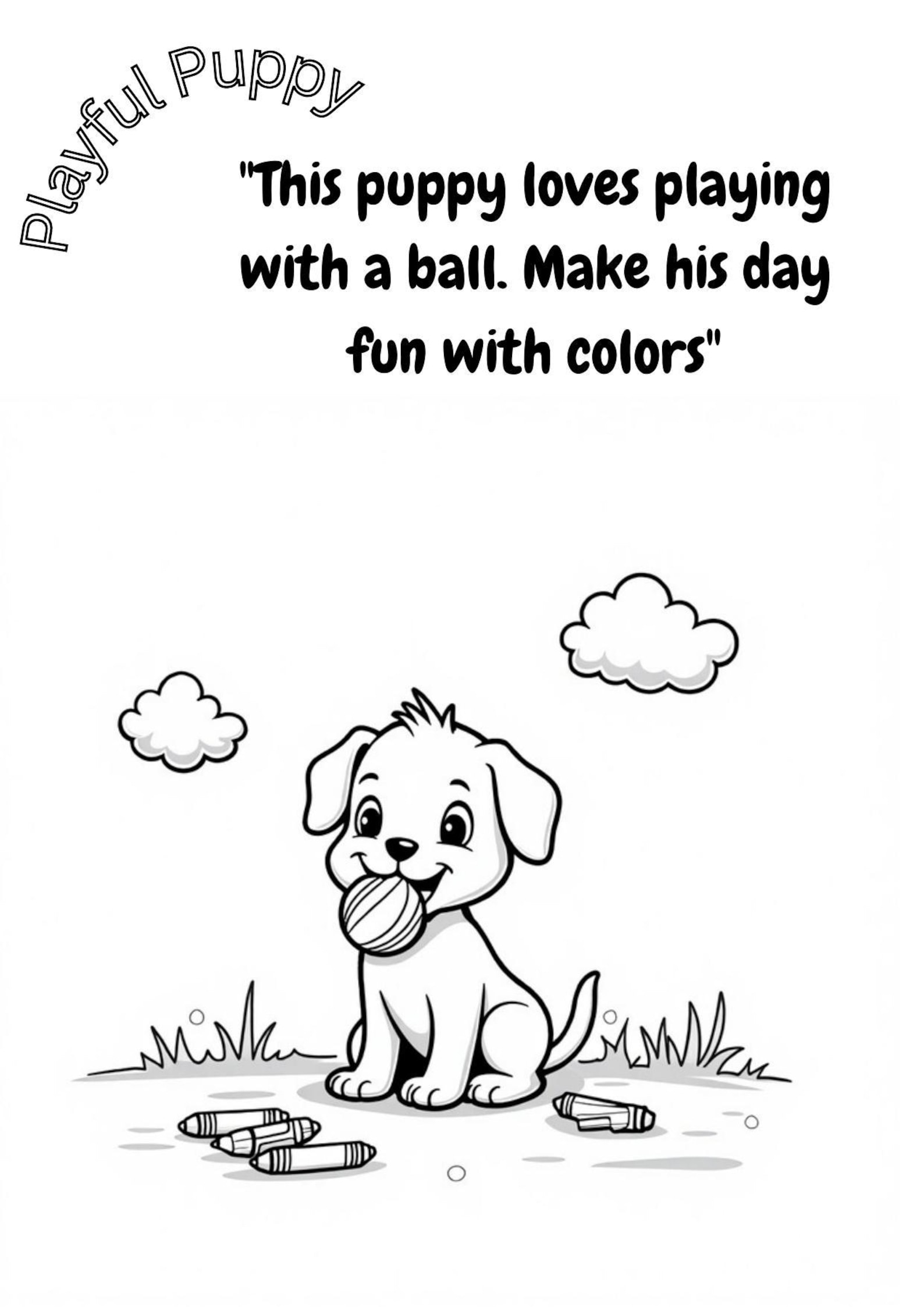 Printable Kids Coloring Book | Cute Animals PDF | Fun Toddler Activity ...