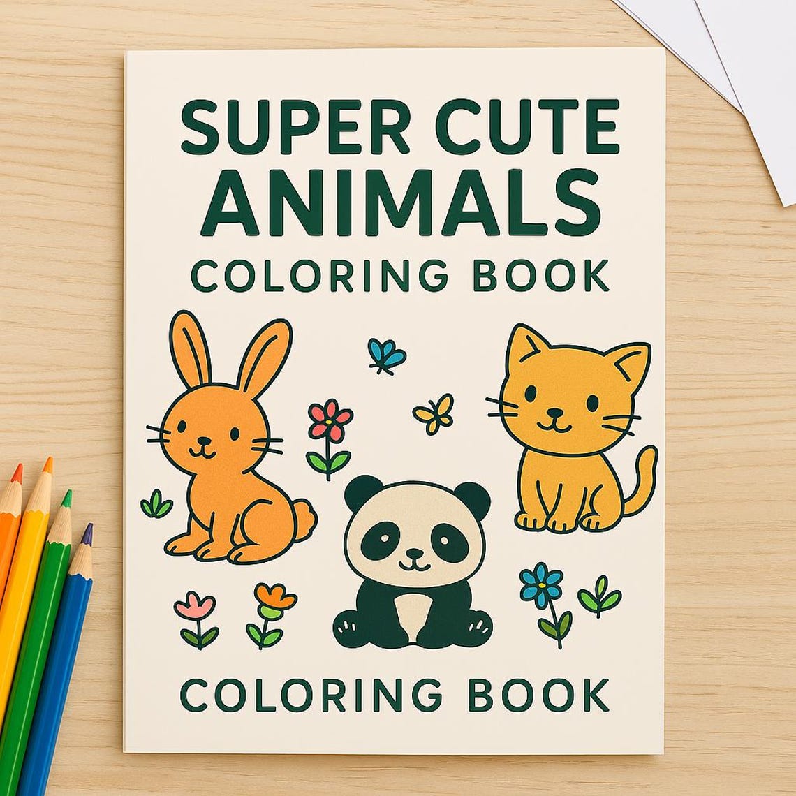 Printable Kids Coloring Book | Cute Animals PDF | Fun Toddler Activity ...