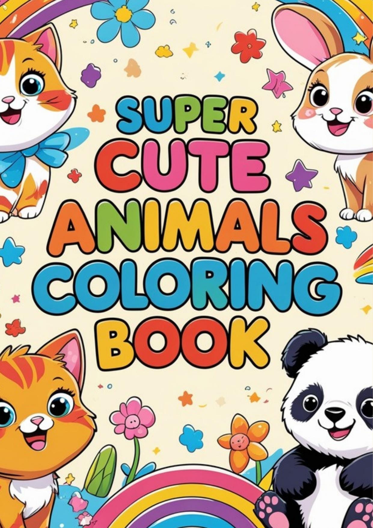 Printable Kids Coloring Book | Cute Animals PDF | Fun Toddler Activity ...
