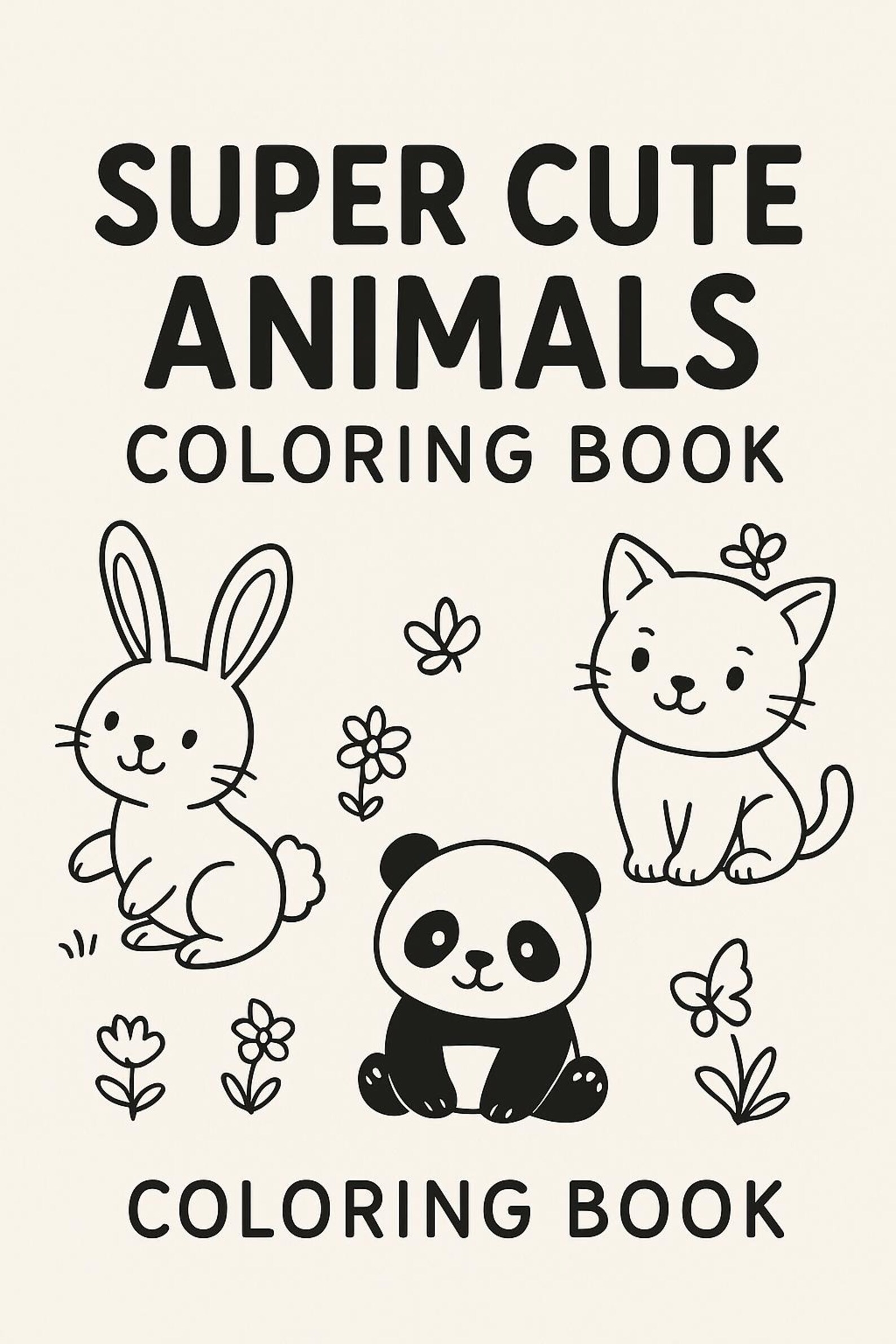 Printable Kids Coloring Book | Cute Animals PDF | Fun Toddler Activity ...