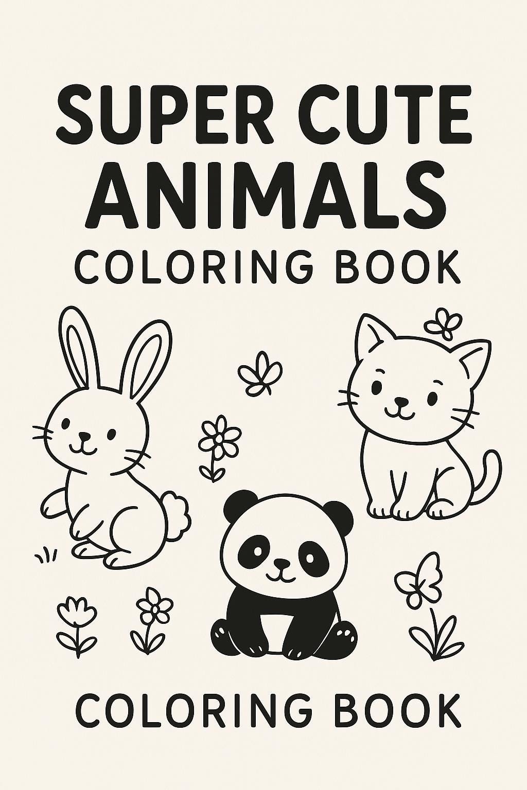 Printable Kids Coloring Book | Cute Animals PDF | Fun Toddler Activity ...