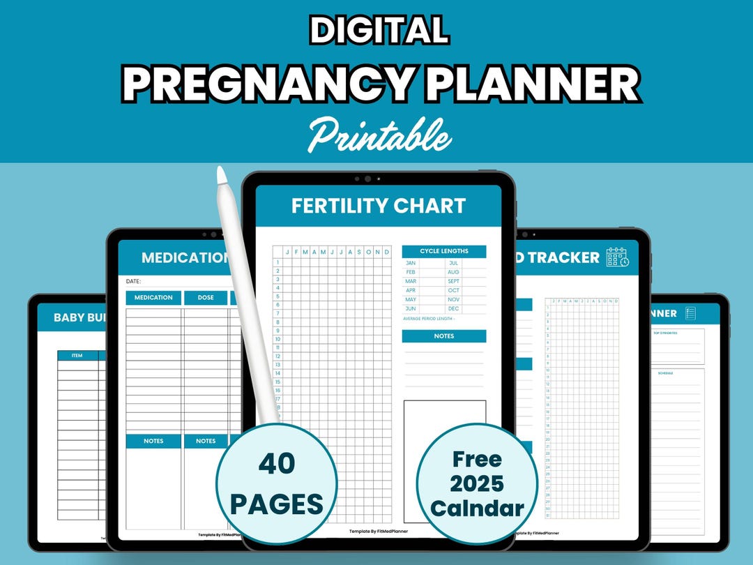 Pregnancy Planner Printable PDF – Digital Pregnancy Journal, Trimester ...
