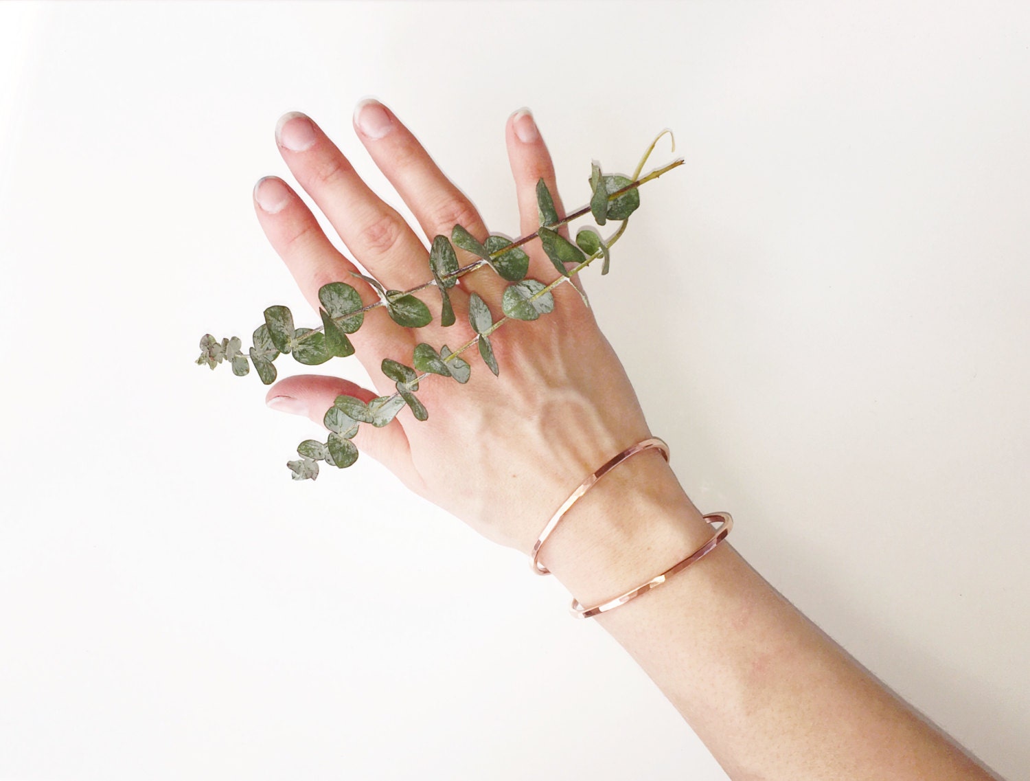 Minimalist Copper Stacker Stacking Bracelet Rose Gold | Etsy