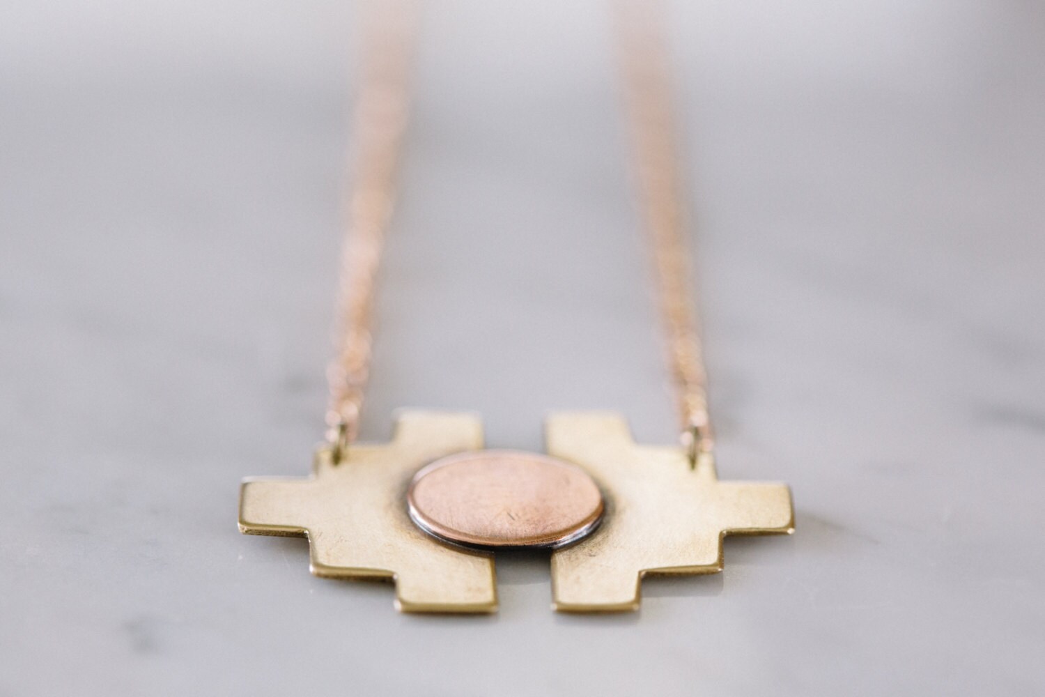 Canyon Dweller Necklace Hand-Sawed Brass Southwestern | Etsy