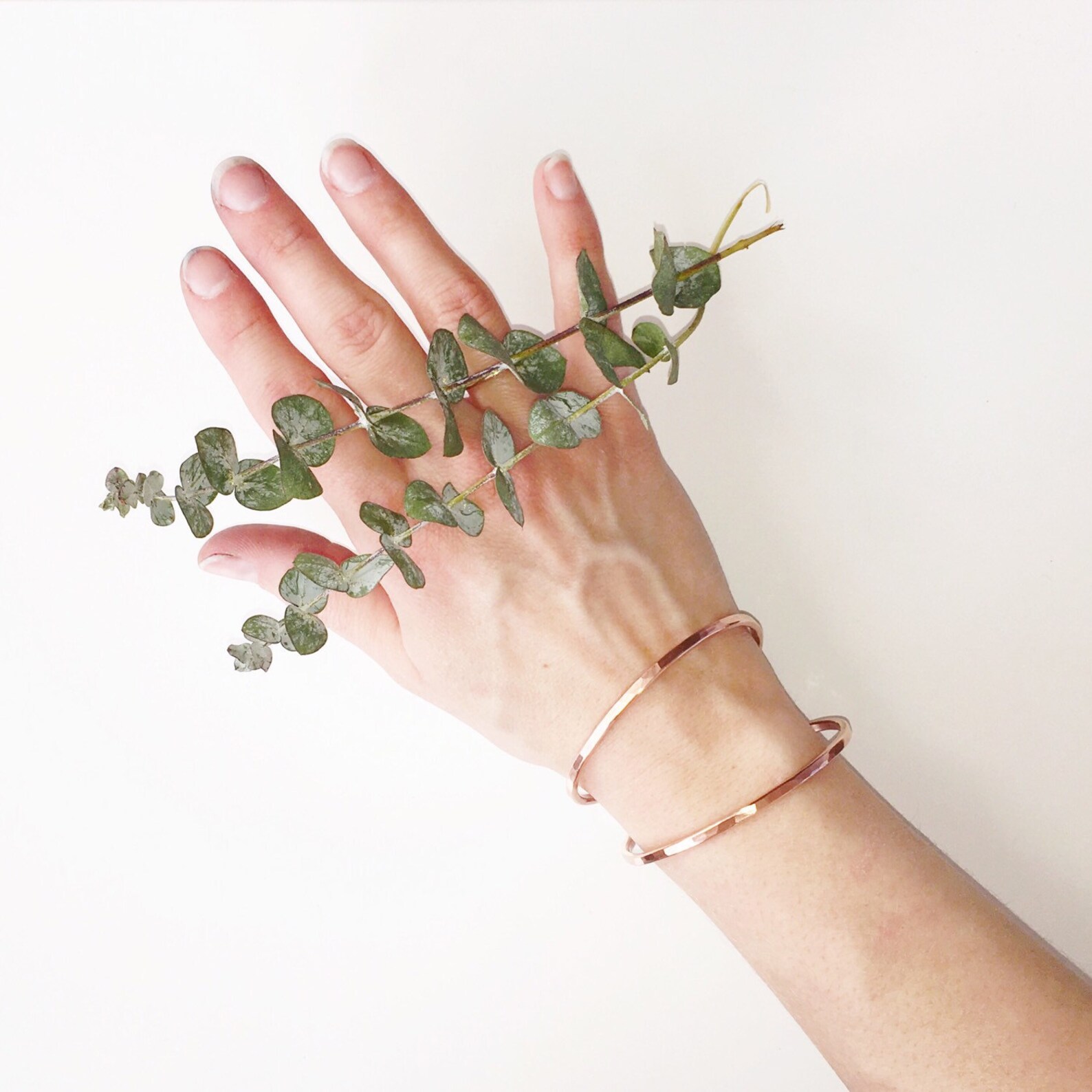 Minimalist Copper Stacker Stacking Bracelet Rose Gold | Etsy