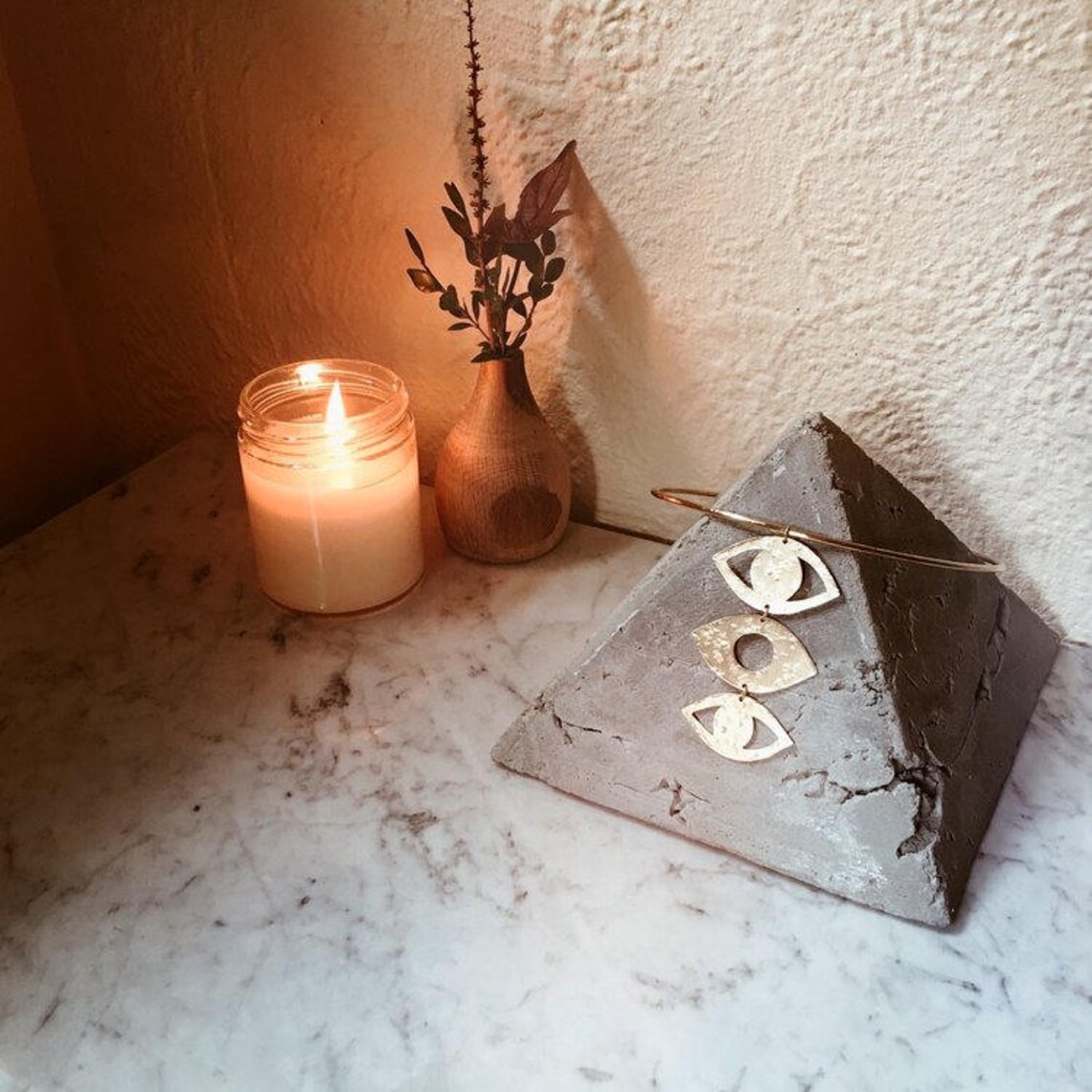 EVIL EYE TOTEM Collar | Brass Statement Neck Cuff - Etsy