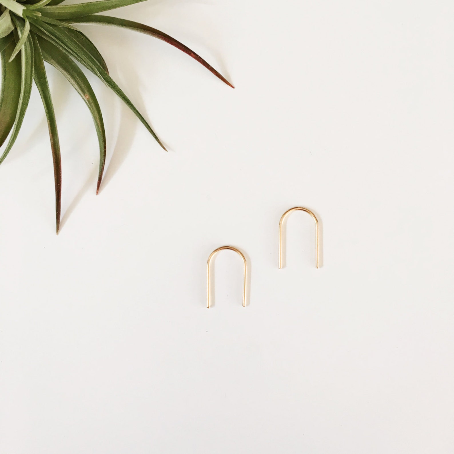 Arch Threader Earrings / Pull Through Horseshoe Ear Pins / Arc - Etsy