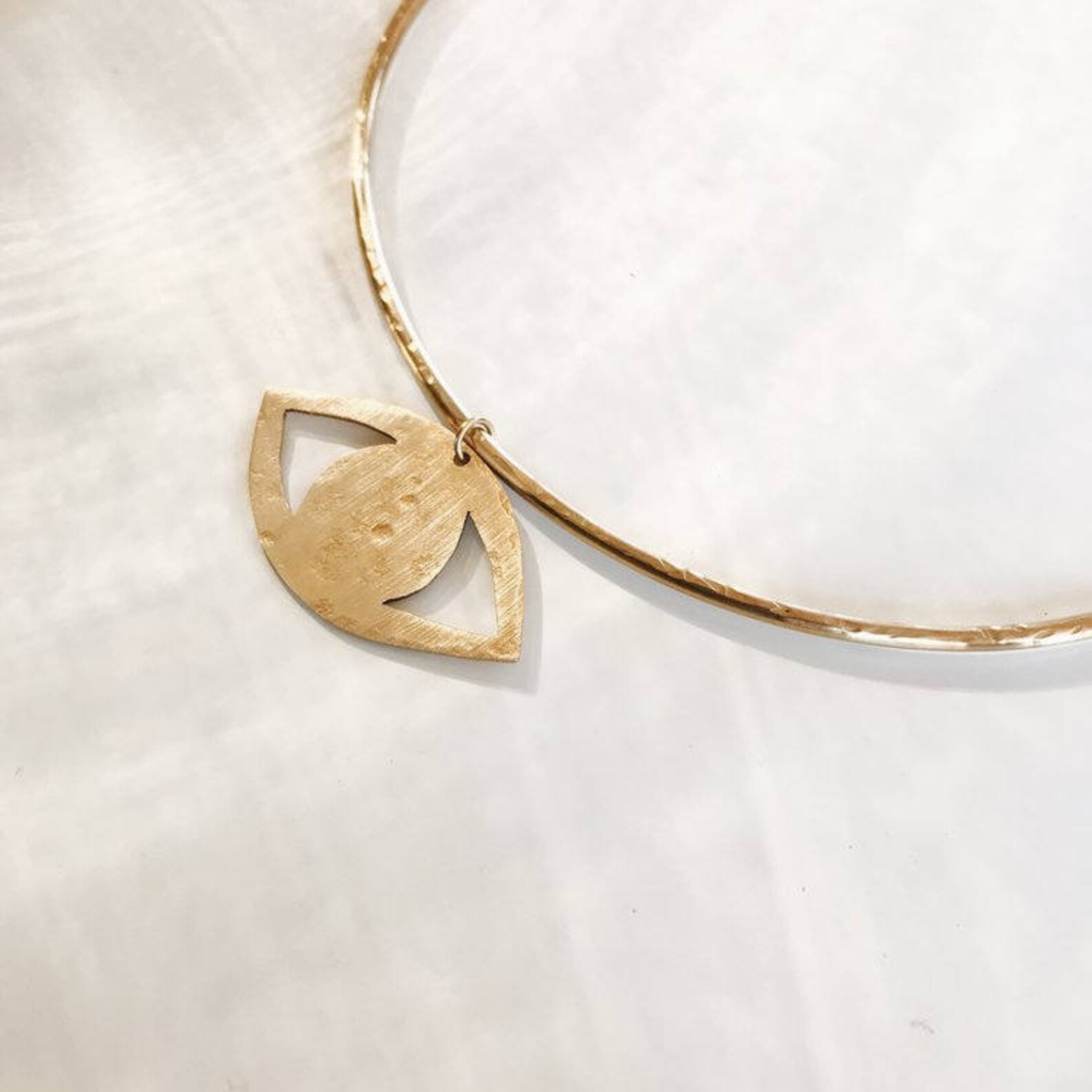 EVIL EYE Collar | Brass Neck Cuff Choker Necklace - Etsy