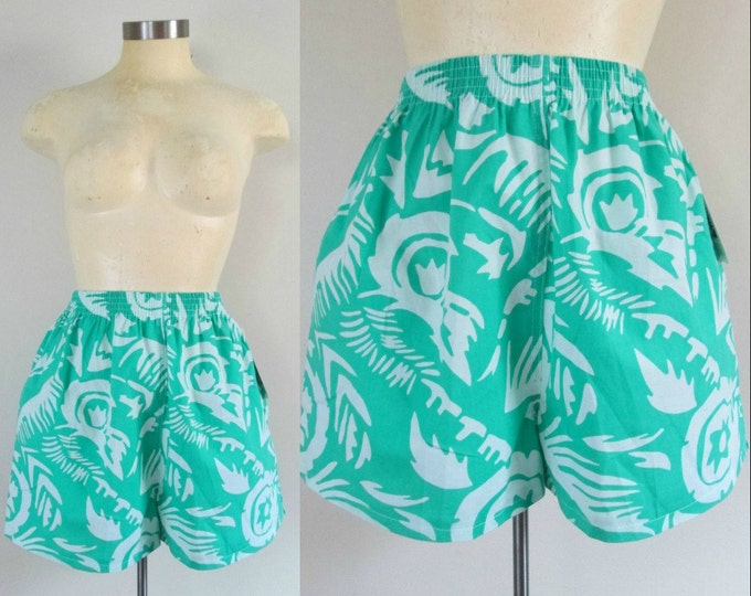Summer Beach Boxer Shorts New Vintage Deadstock Teal Green - Etsy