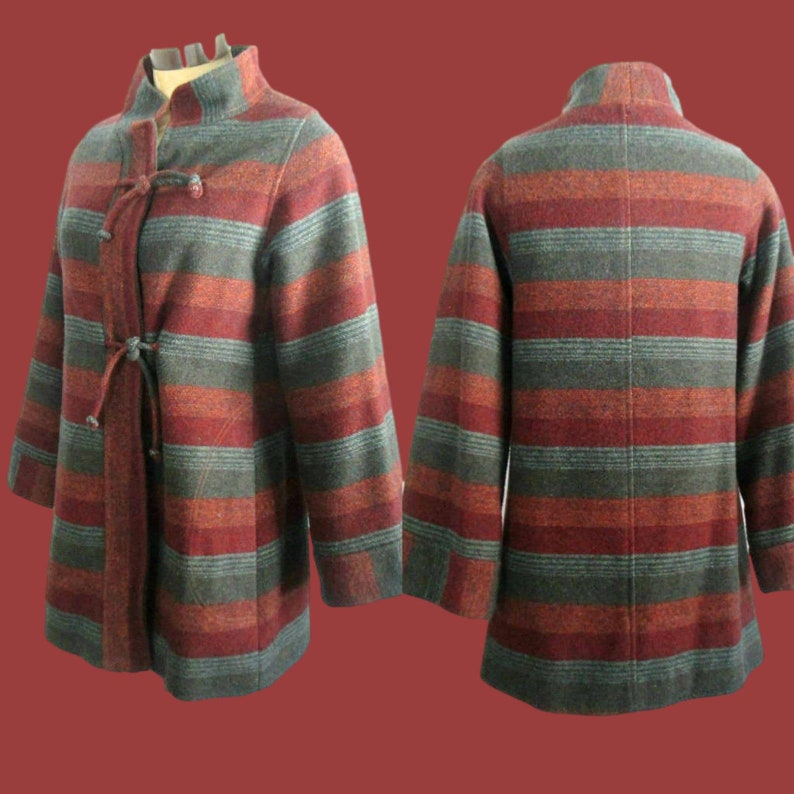 1970s Mod Striped Coat Jacket // Vintage Braeten - Etsy