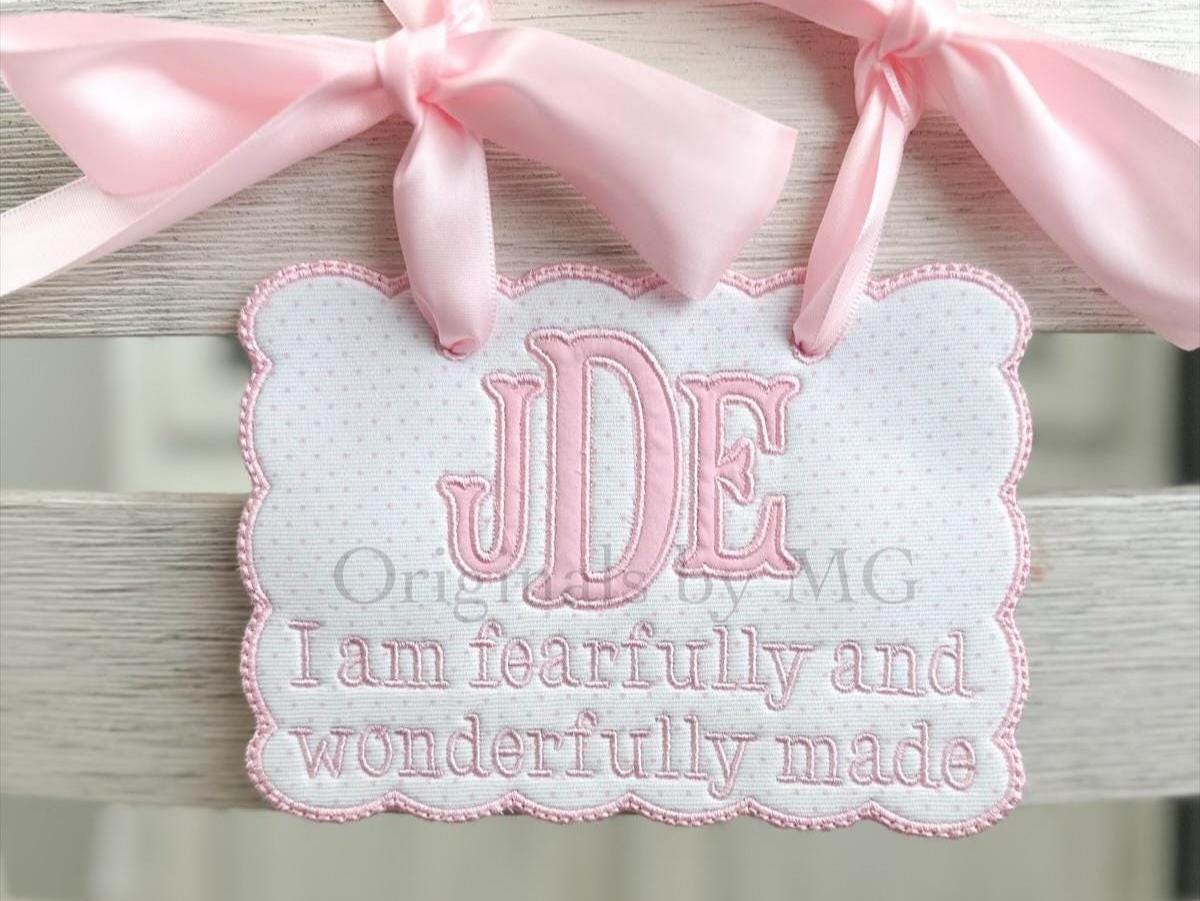 Embroidered Hospital Crib Banner: Nursery Decor Plaque - Etsy