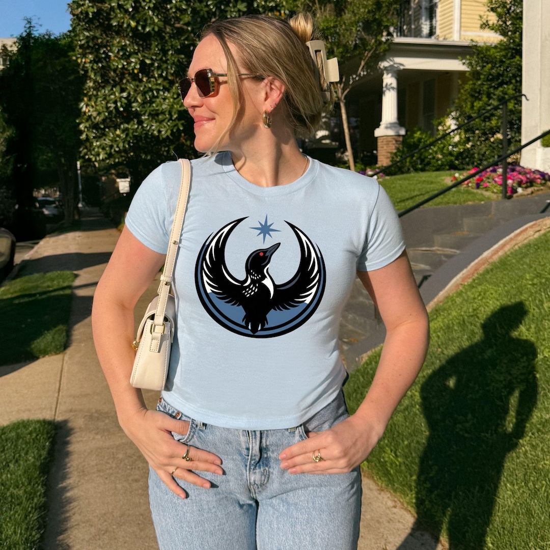 Minnesota Rebel Alliance Y2K Baby Tee, MN State Bird Loon Resistance ...