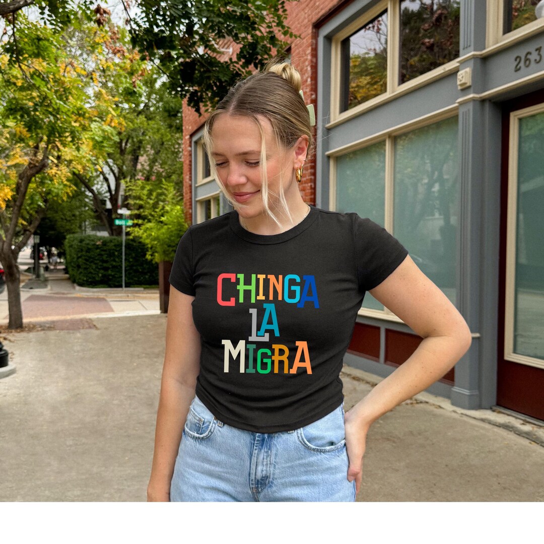 Anti-trump 'chinga La Migra' Y2K Baby Tee, Republican Fascism, Liberal ...