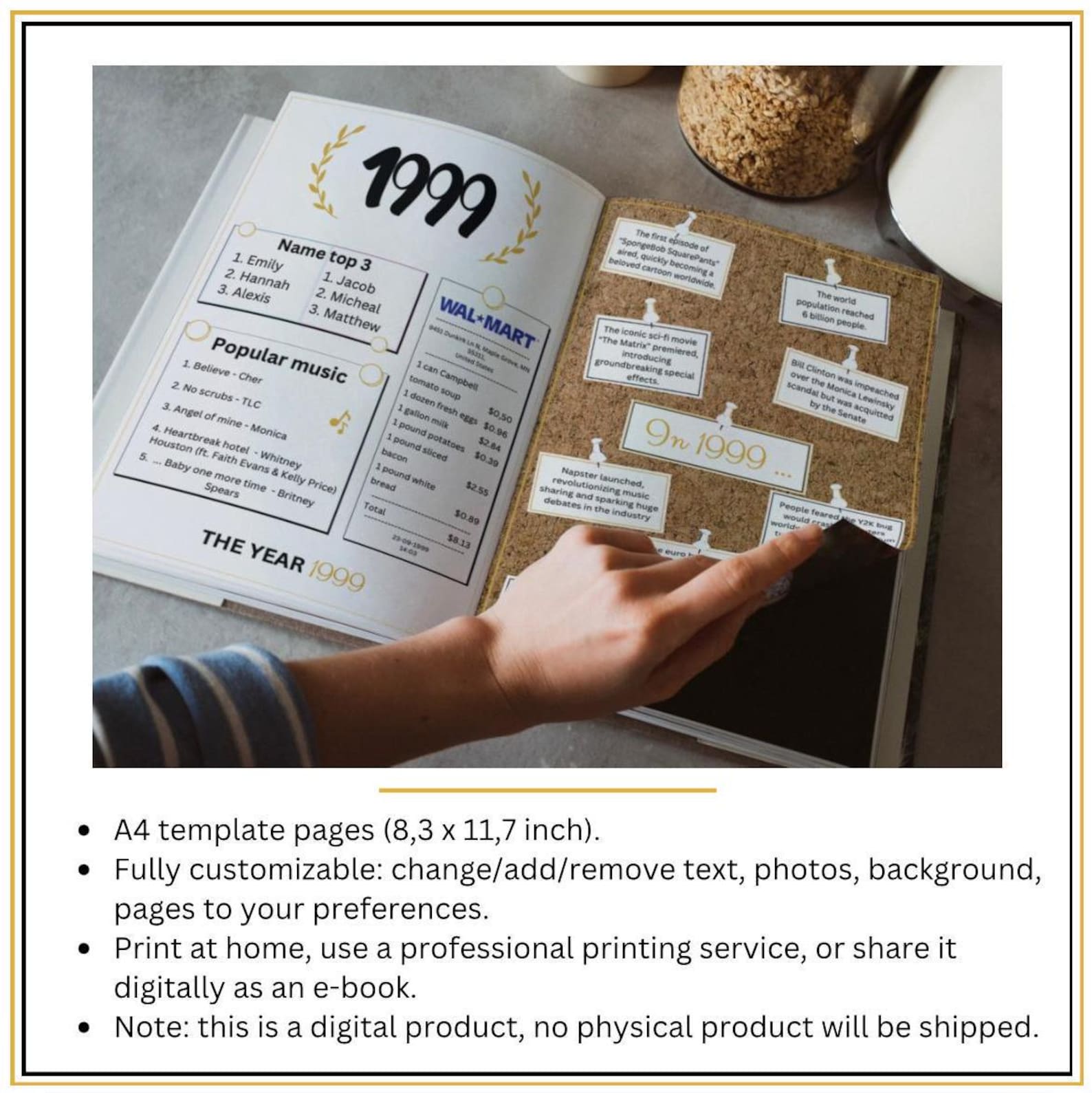 30+ Pages Canva Photo Book Template for 10/15/20/25/30/40/50 Years of ...