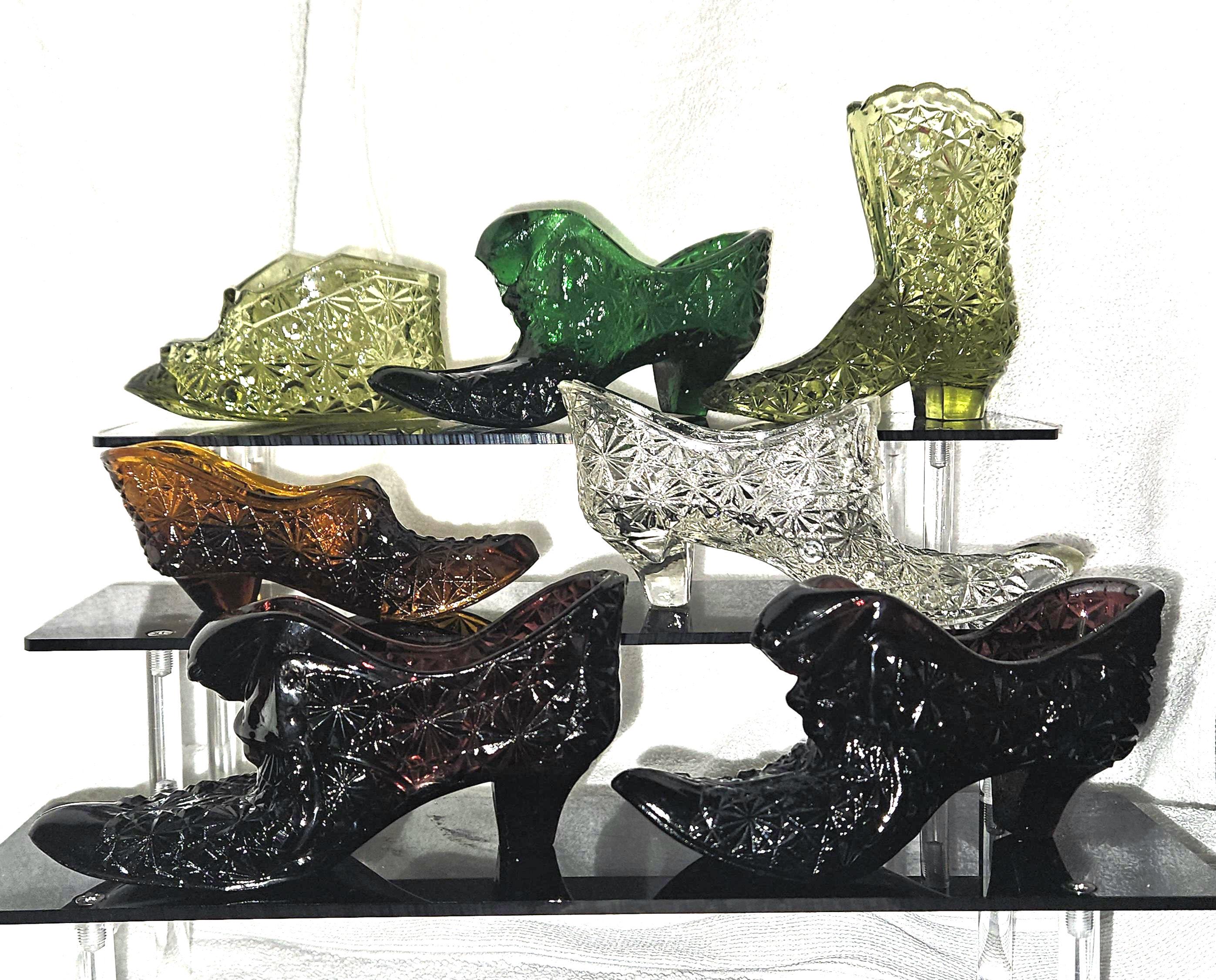 Update #1 Fenton Art Glass Daisy and Button Shoes/boot/bootie ...