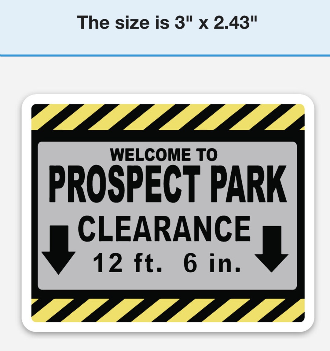 Prospect Park Sticker - Etsy