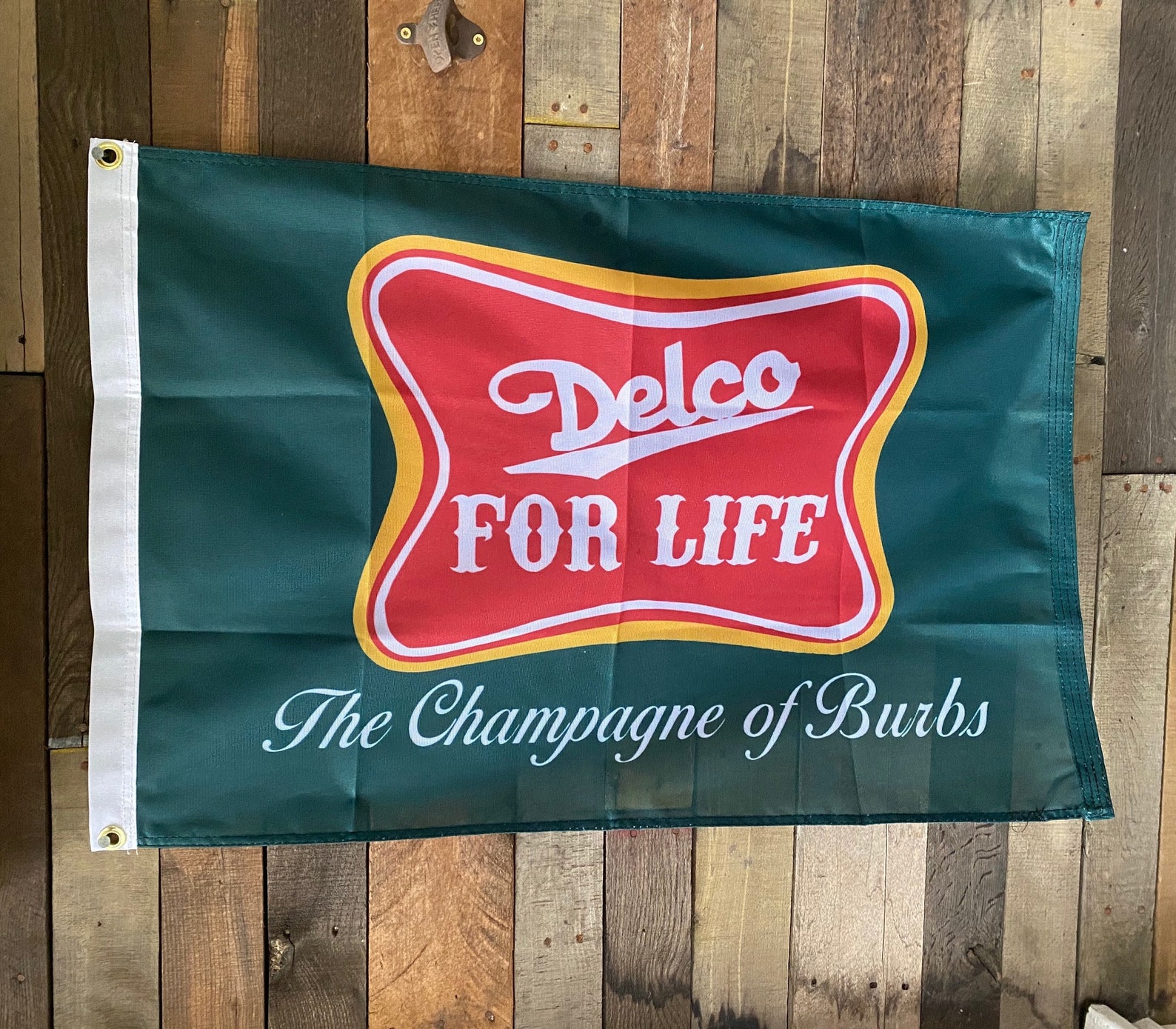 Champagne of Burbs Delco Flag. | Etsy