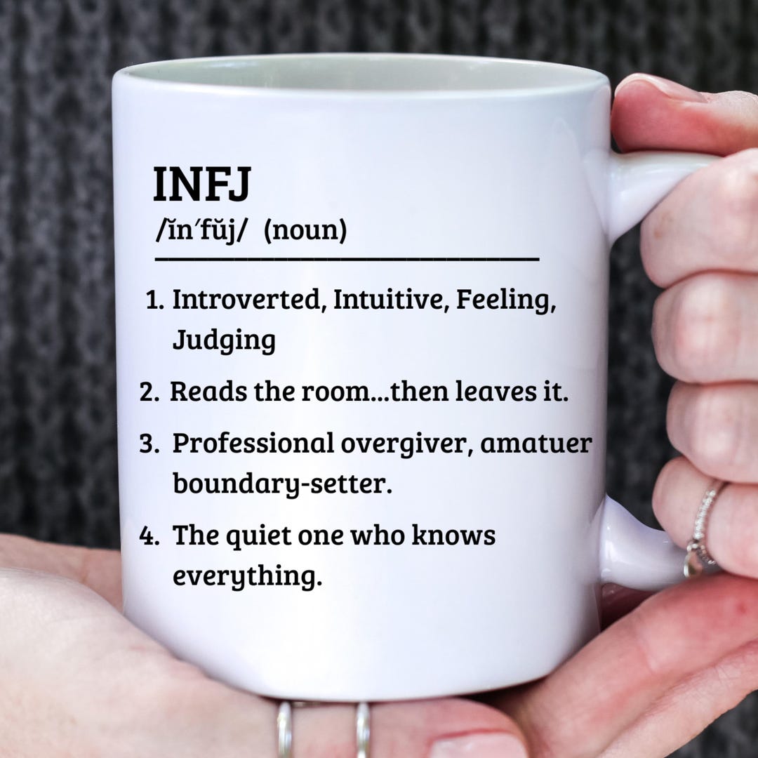 INFJ Personality Trait Mug | Myers-briggs Type 11 Oz. Coffee Tea Cup ...