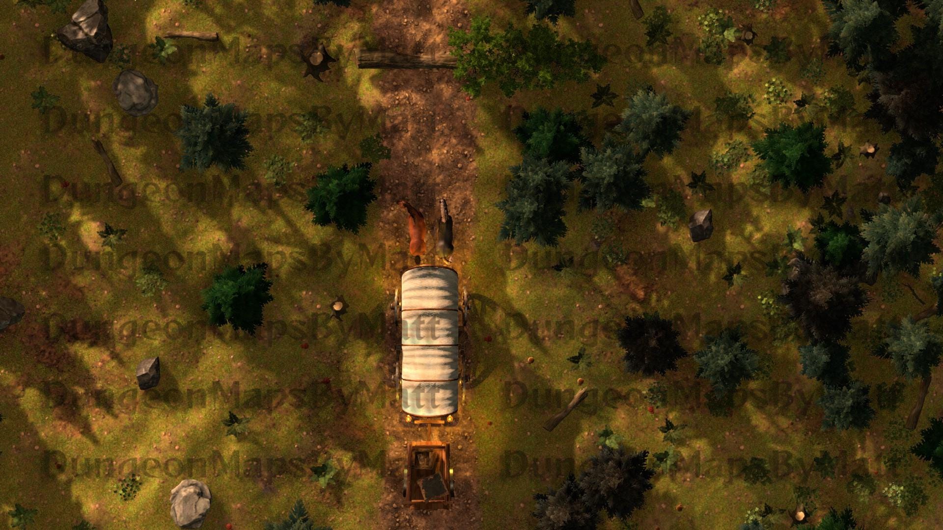 Digital Dungeons and Dragons Battle Map TTRPG Original Content, Wagon ...