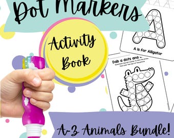 Animals Dot Marker Coloring Pages, Toddlers Coloring, Printable for ...