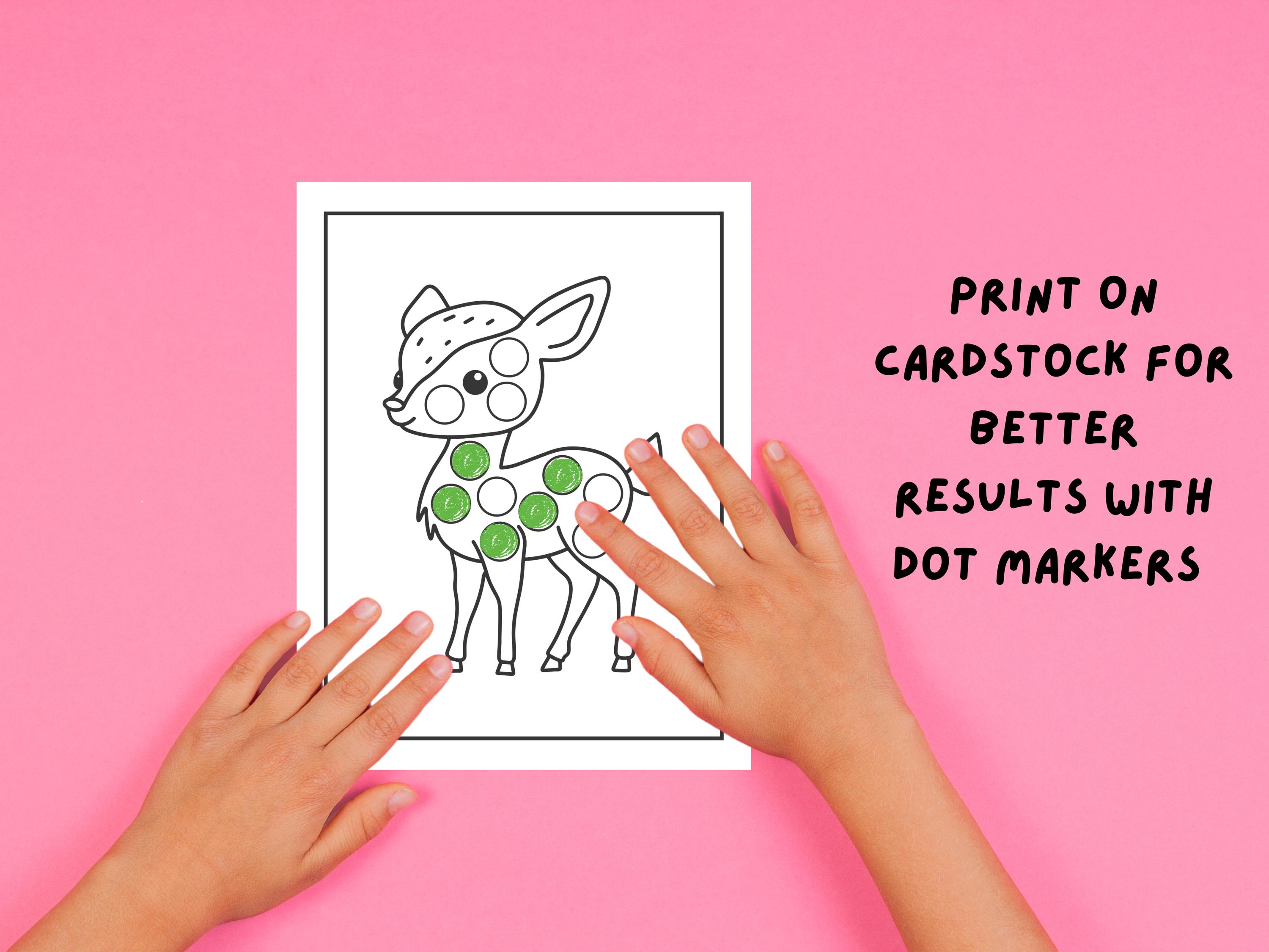 Animals Dot Marker Coloring Pages, Toddlers Coloring, Printable for ...