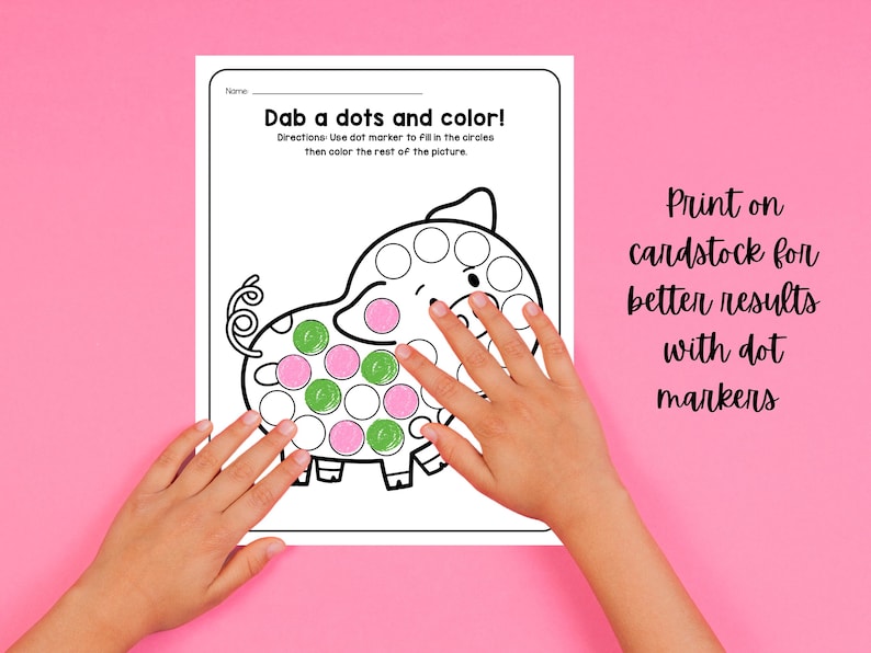 Alphabet Animals Dot Marker Coloring Pages, Printable for Kids ...
