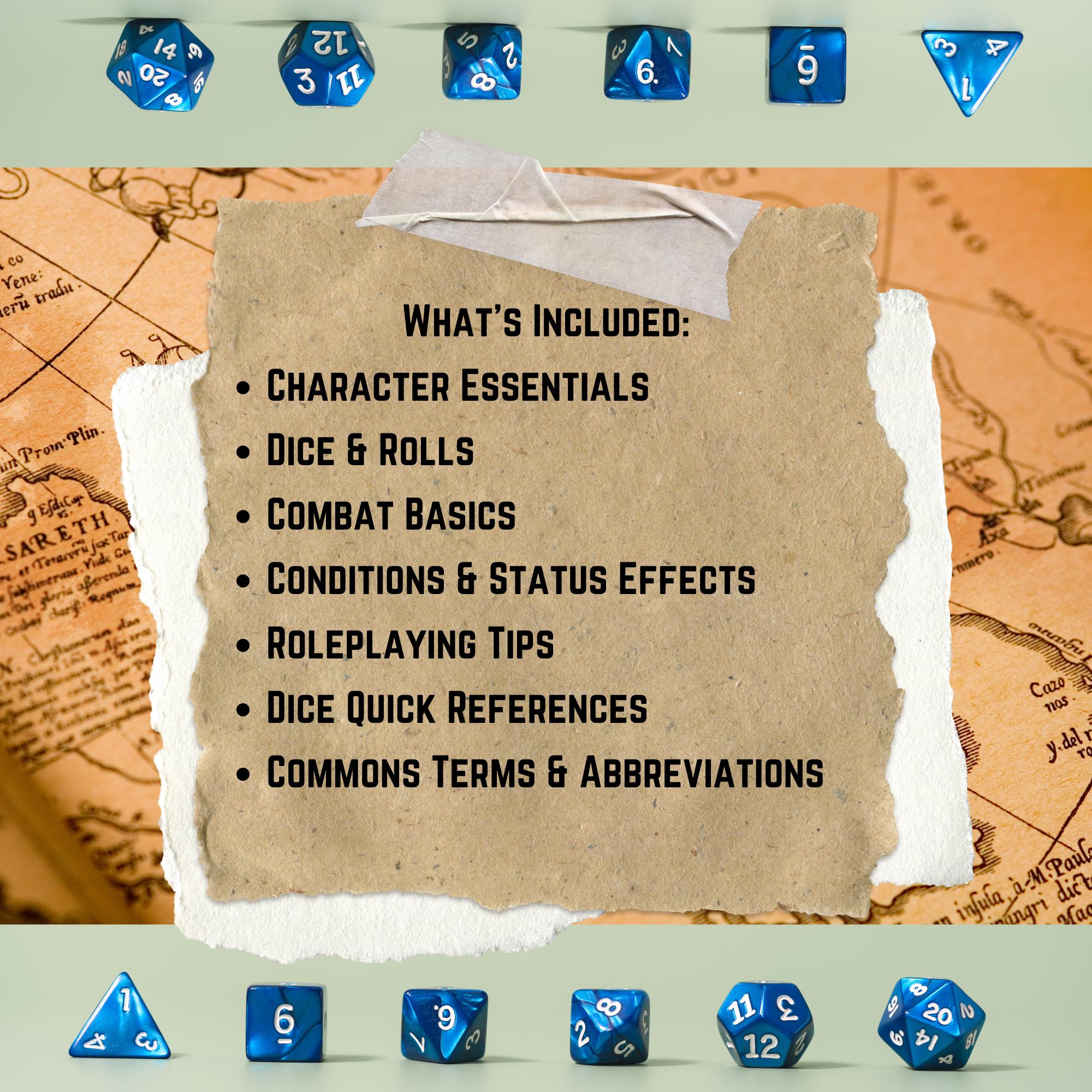 Dnd Beginner Cheat Sheet | Digital Download | DM Tools | Dungeons and ...