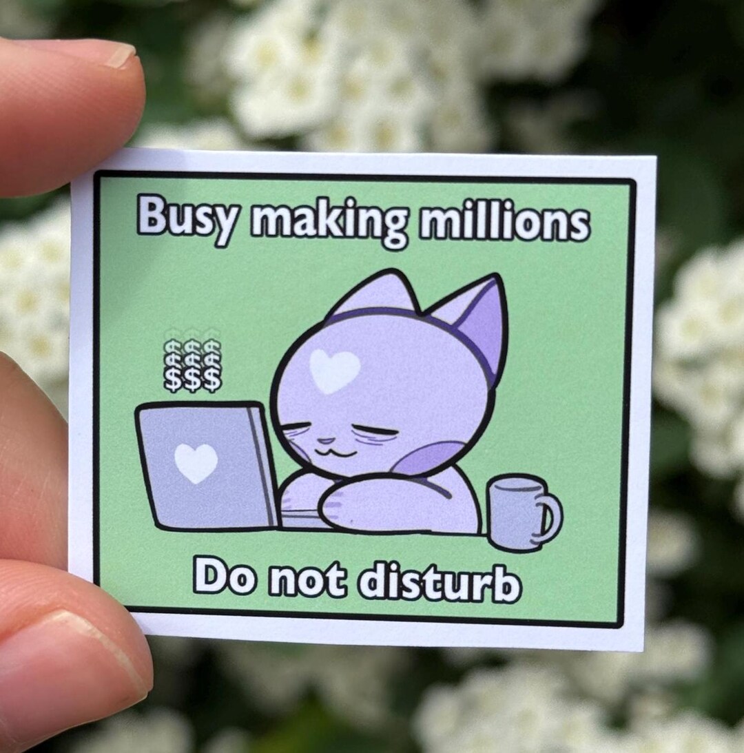 Sticker Gift for Coworker Entrepreneur Work From Home Desk Decor Laptop ...