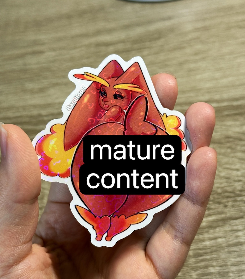 Lopunny Heart Film Sticker - Pokemon Furry Gift Anime Game Fan Decal ...