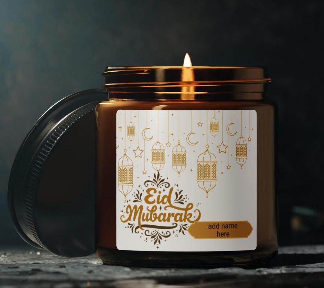 Eid Mubarak Candle, Islamic Festivals Home Decor Gift, Ramadan Soy ...
