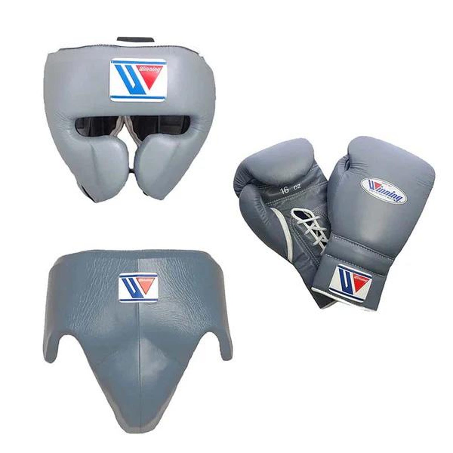 Custom Made Winning Boxing Set, Winning Gloves, Head & Groin Guard ...