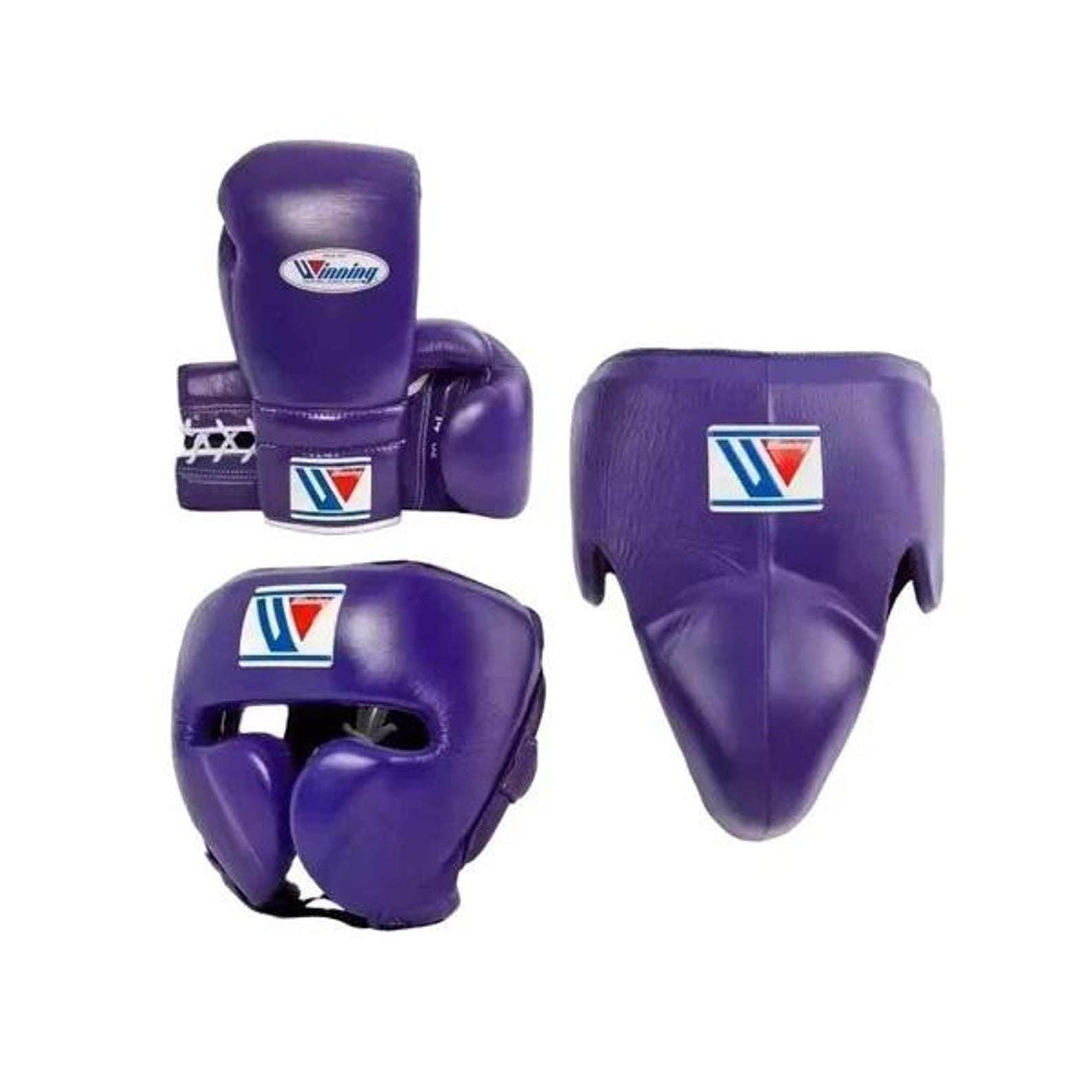 Custom Made Winning Boxing Set, Winning Gloves, Head & Groin Guard ...