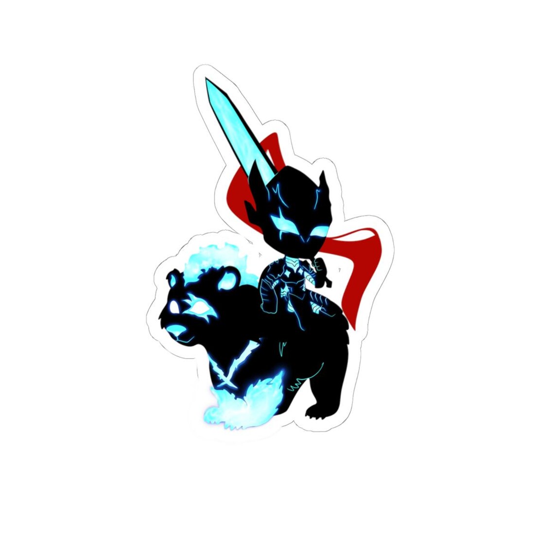 Igris Riding Tank Solo Leveling Shadows Kiss-cut Stickers - Etsy