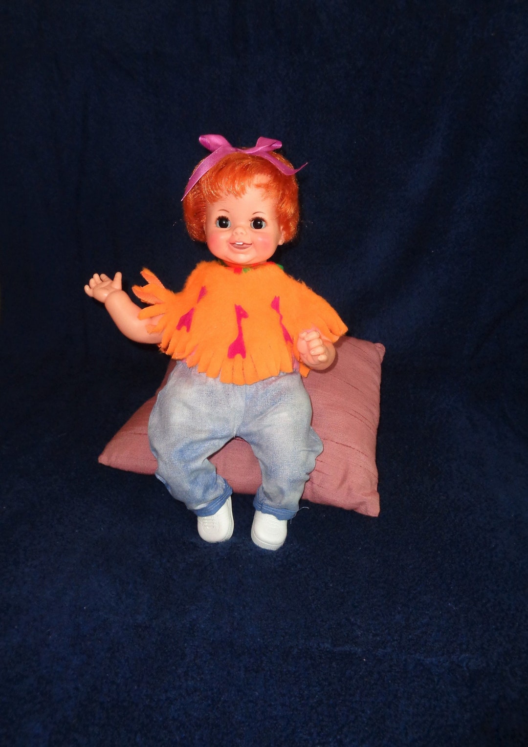 Ideal 1970 PATTI PARTRIDGE 16 Doll original Mod Outfit & Shoes orange ...